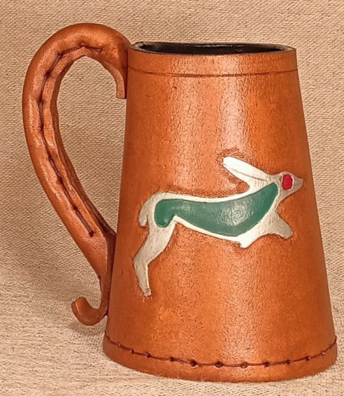 Symbolic Hares Leather Tankard & Jack • Hidebound