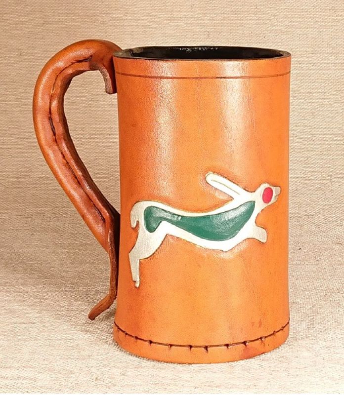 Symbolic Hares Leather Tankard & Jack • Hidebound