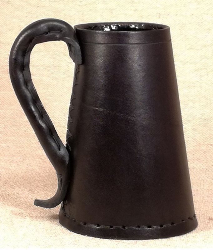 Tudor Leather Tankard. Large • Hidebound
