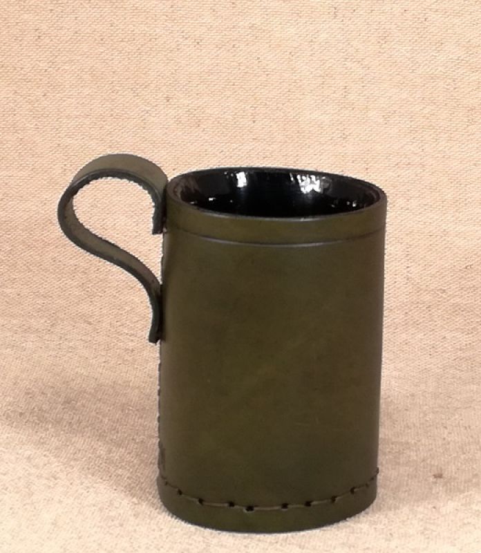 Viking Leather Thumb Beaker • Hidebound