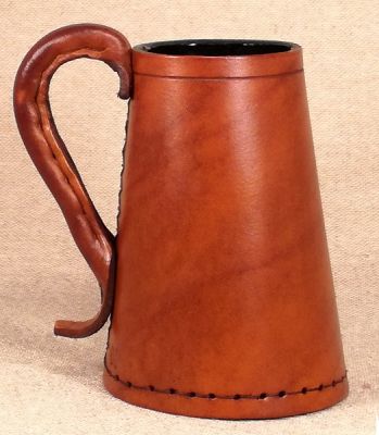 Tudor Leather Tankard. Large • Hidebound